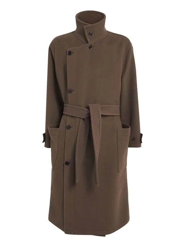 LEMAIRE Wool Overcoat - Brown