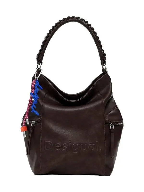 Desigual Faux Leather Backpack - Dark Brown