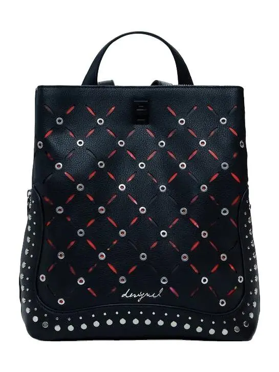 Desigual Mini Faux Leather Backpack - Black