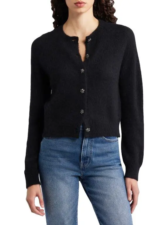 DÔEN Petra Alpaca & Merino Wool Blend Cardigan - Black