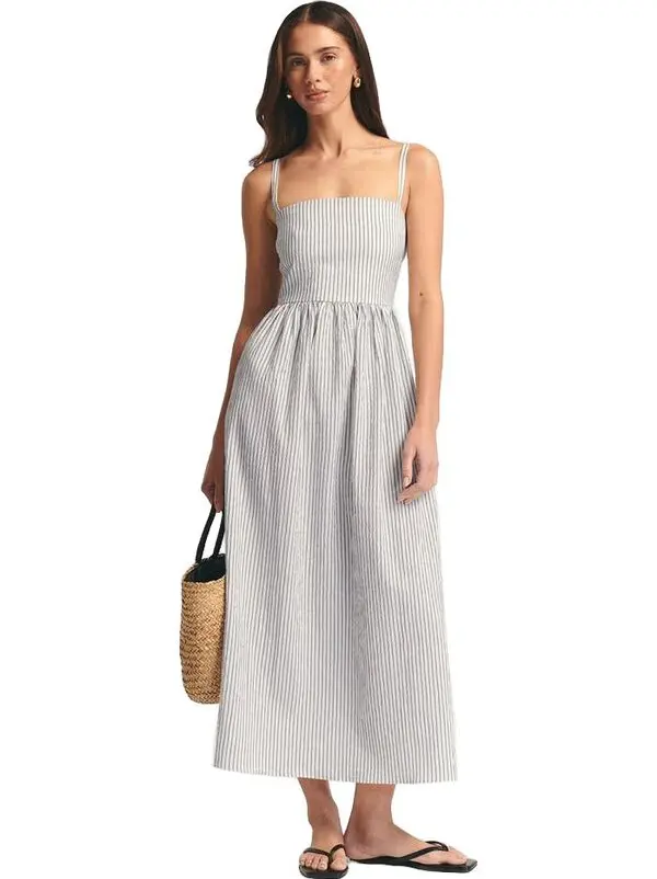 ST MRLO Lanah Midi Dress - Navy Stripe