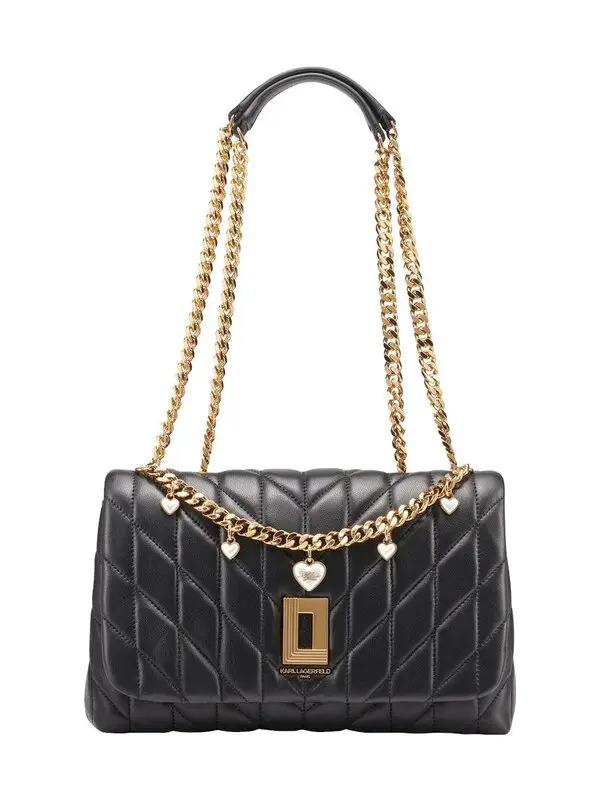 Karl Lagerfeld Paris Lafayette Shoulder Bag - Black/gold