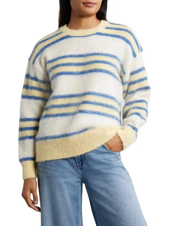 CITY BLUES Stripe Crewneck Sweater - Sunlight