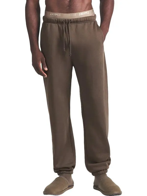 SKIMS Fleece Lounge Relaxed Joggers - Driftwood
