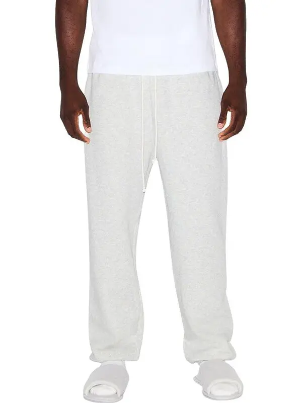SKIMS Fleece Lounge Relaxed Joggers - Light Heather Grey