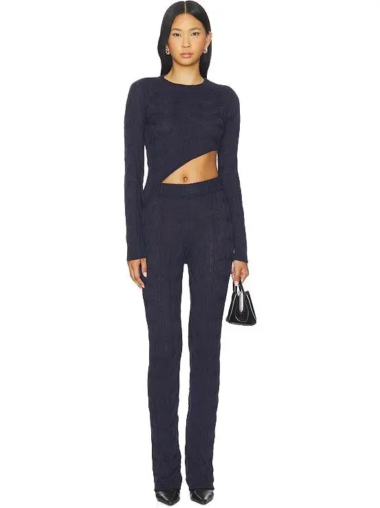 MORE TO COME Cally Pant Set - Navy