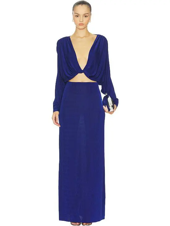 SEROYA Morgan Maxi Dress - Blue
