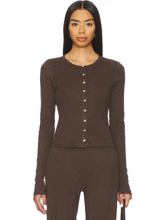 RAT BOI Pointelle Cardigan - Brown