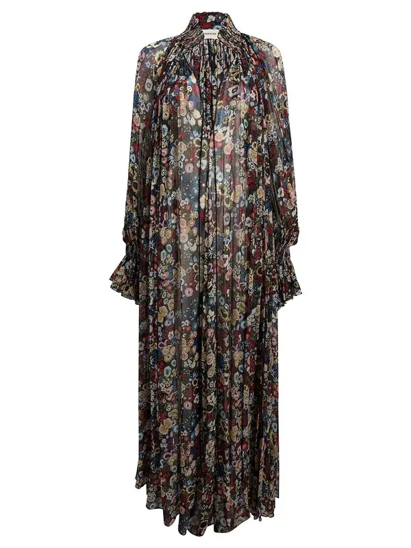 Khaite Edgar Maxi Dress - Black Multi