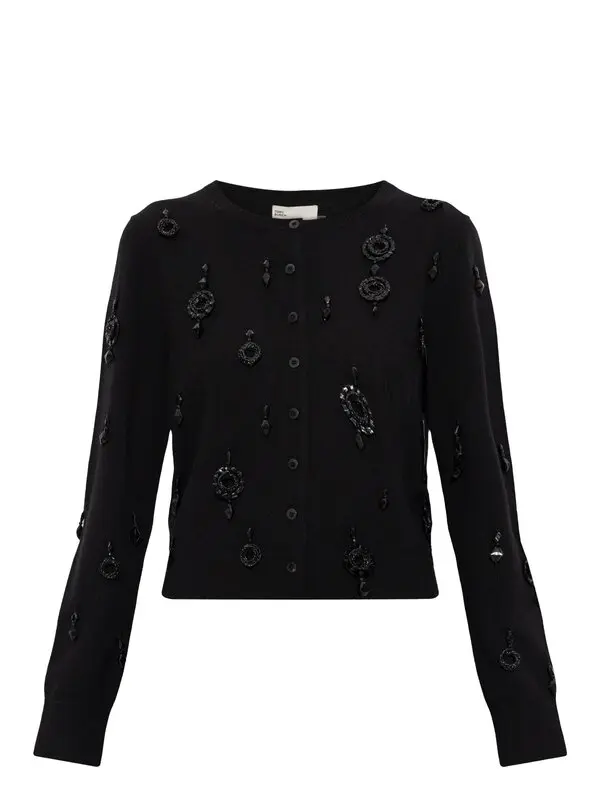 Tory Burch Sequined Cardigan - Black