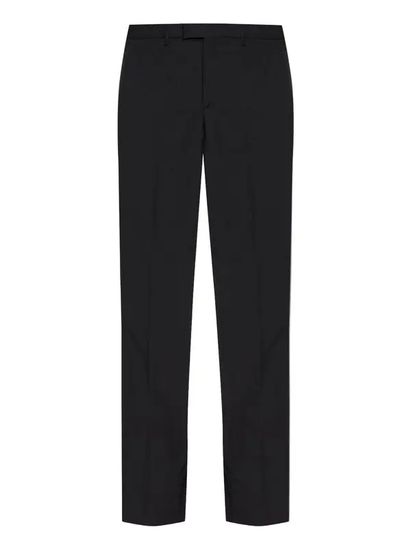 Etro Wool Trousers With Side Stripes - Black