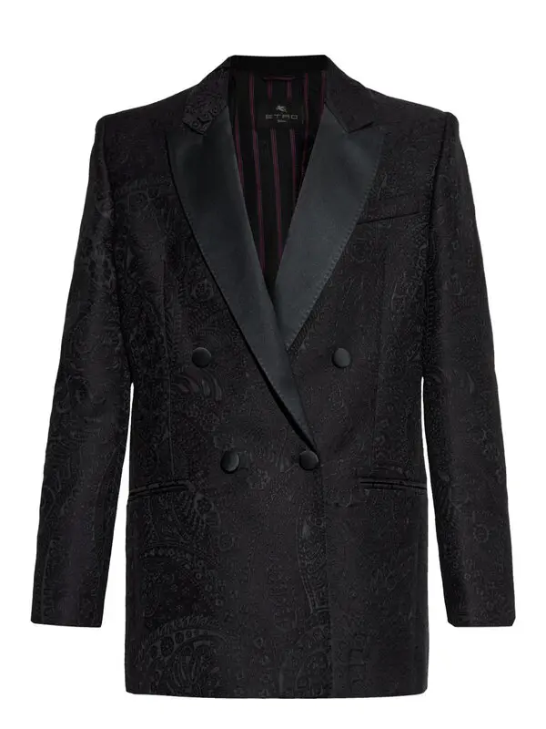 Etro Double-breasted Blazer - Black
