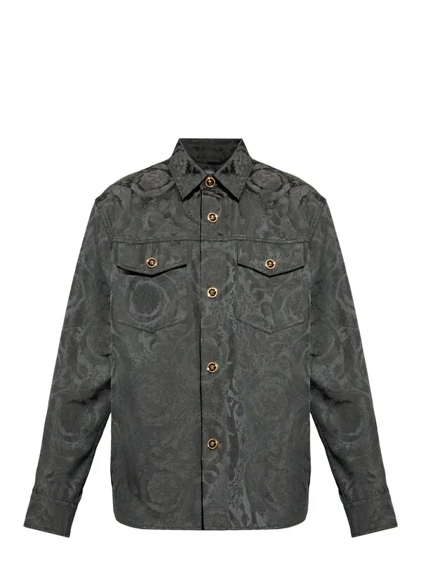 Versace Jacquard Barocco Pattern Jacket - Grey