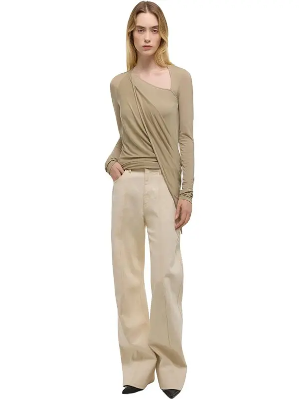 Helmut Lang Twisted Longsleeve Shirt - Taupe