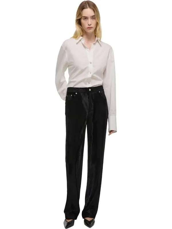 Helmut Lang High-rise Straight-leg Pants - Black