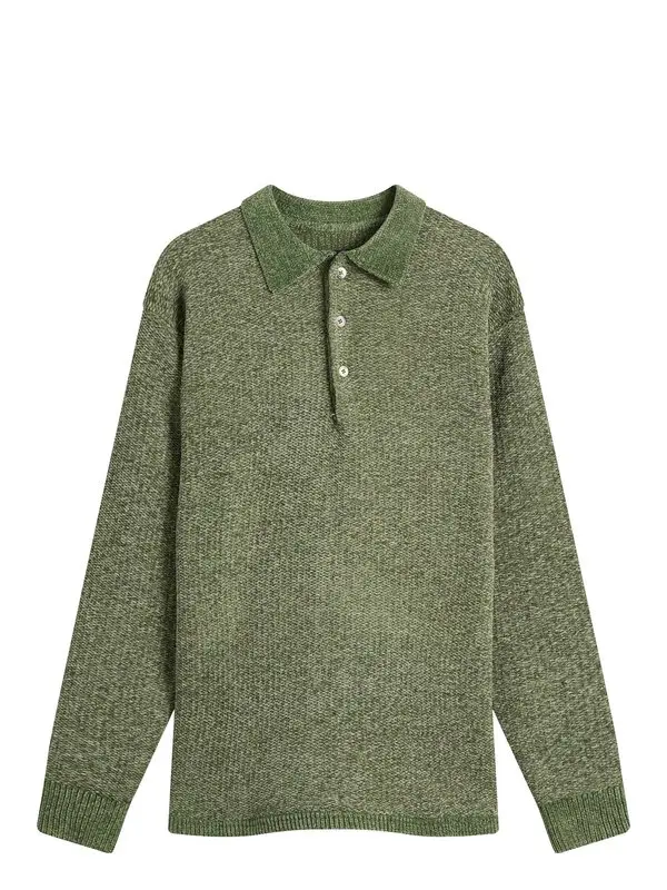 THISISNEVERTHAT Velvet Knit Polo - Green