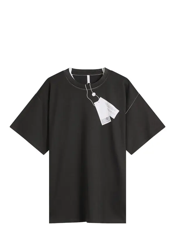MAISON MARGIELA Printed Tag T-shirt - Black
