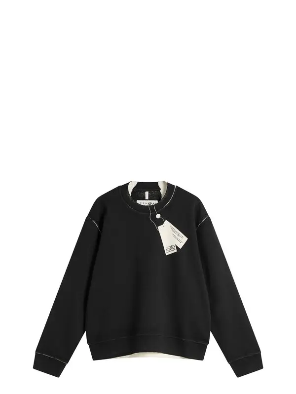 MAISON MARGIELA Printed Tag Sweatshirt - Black