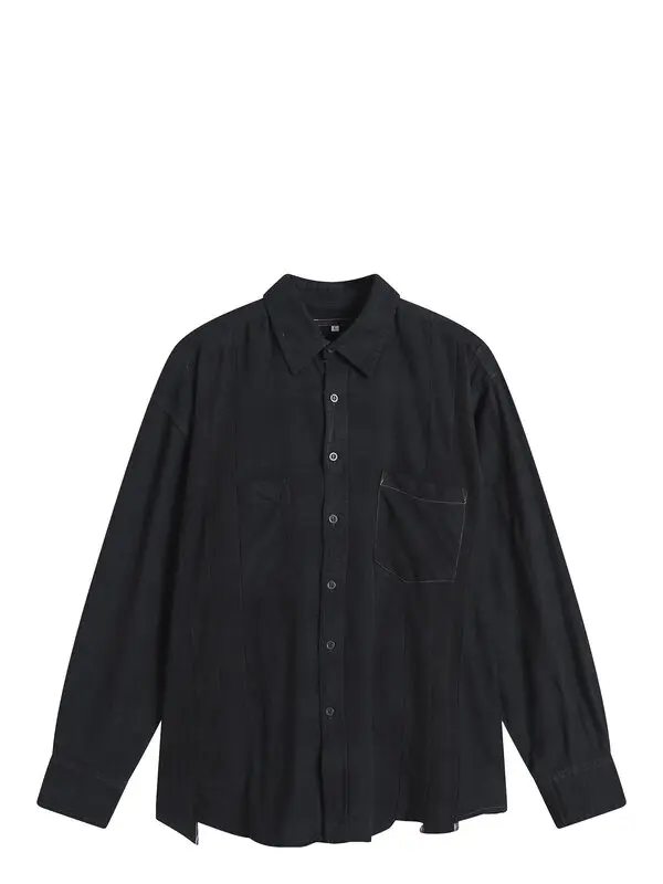 Needles 7 Cuts Over Dyed Flannel Shirt - Black