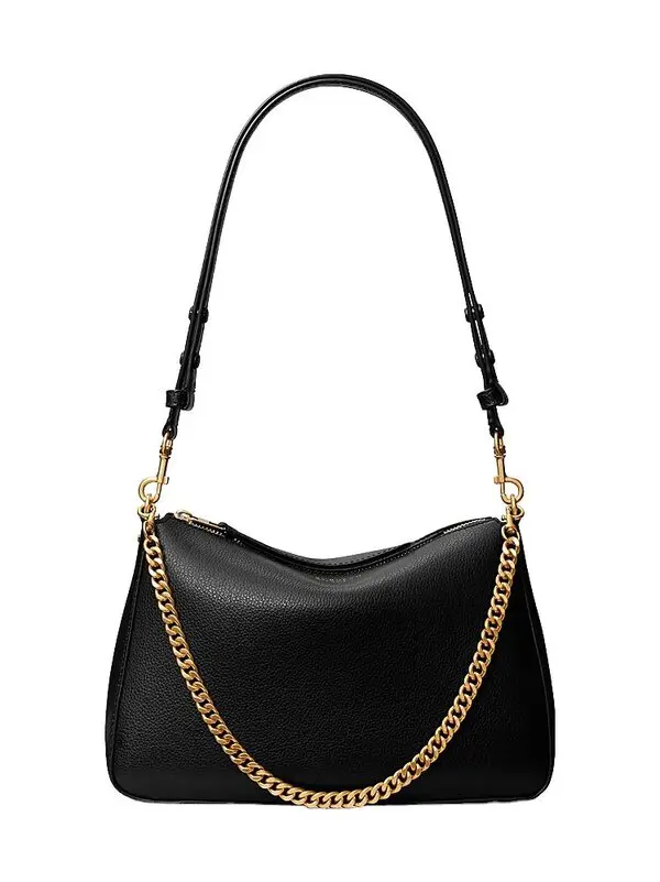 Tory Burch Perry Leather Shoulder Bag - Black