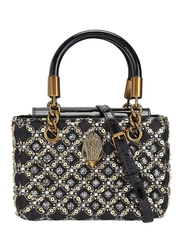 Kurt Geiger Kensington Mini Embellished Crossbody Tote - Charcoal