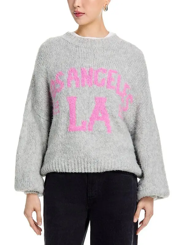 Vintage Havana Los Angeles Jacquard Sweater - Grey