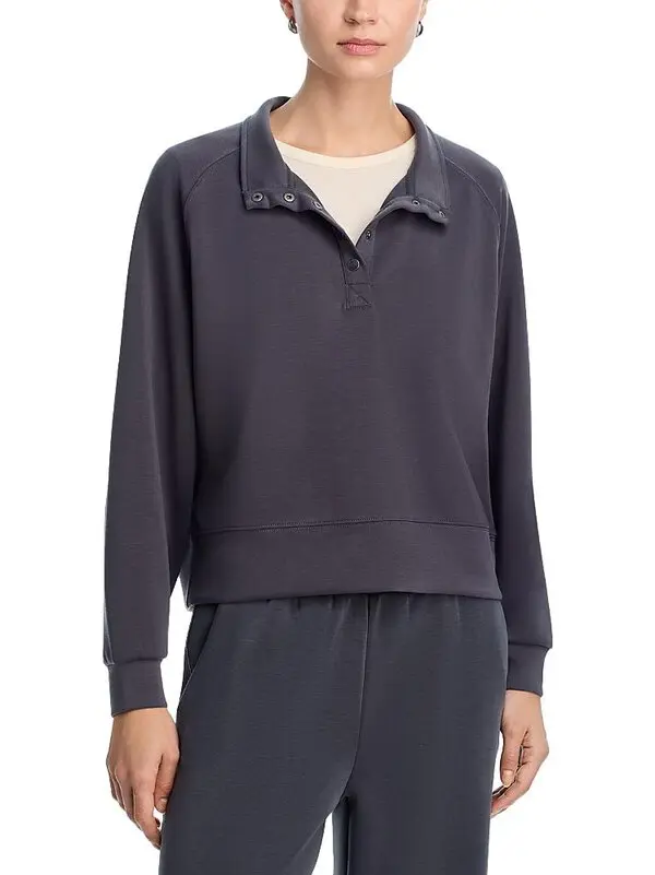 Vintage Havana Cloud Henley Sweatshirt - Graphite