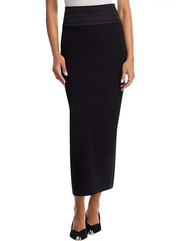 L'Agence Honesty Cummerbund Maxi Skirt - Black