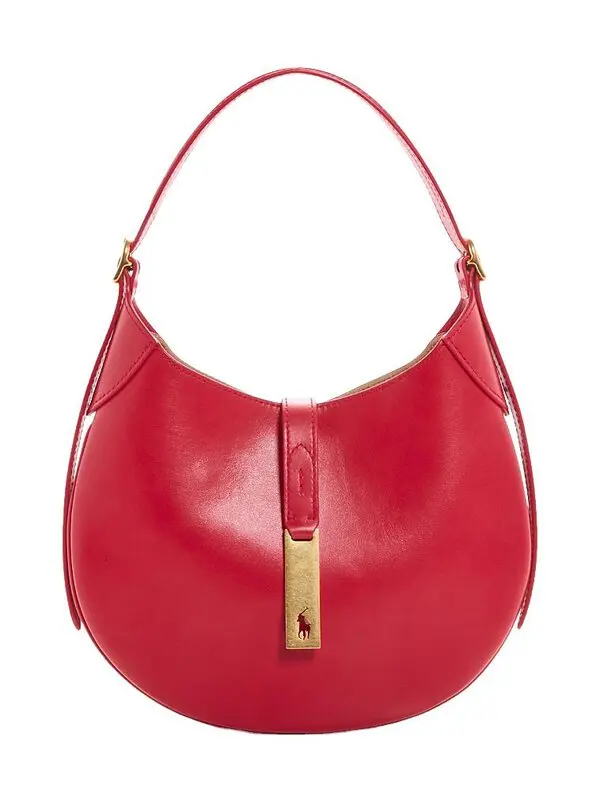 Polo Ralph Lauren Polo Id Leather Small Shoulder Bag - Red