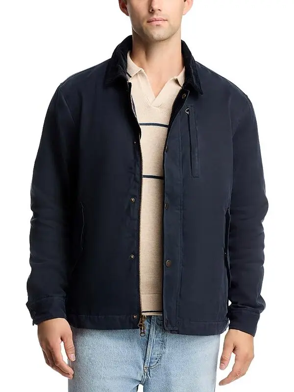 Marine Layer Weston Waxed Canvas Barn Jacket - Faded Navy