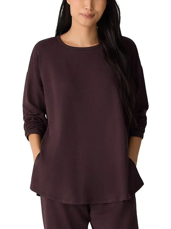 Eileen Fisher Brushed Terry Boxy Top - Casis