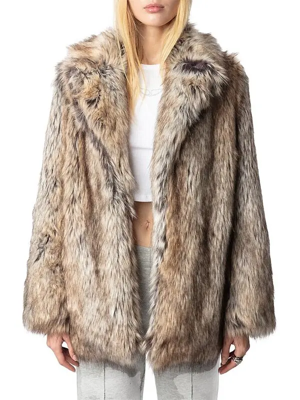 Zadig&Voltaire Faux Fur Coat - Naturel