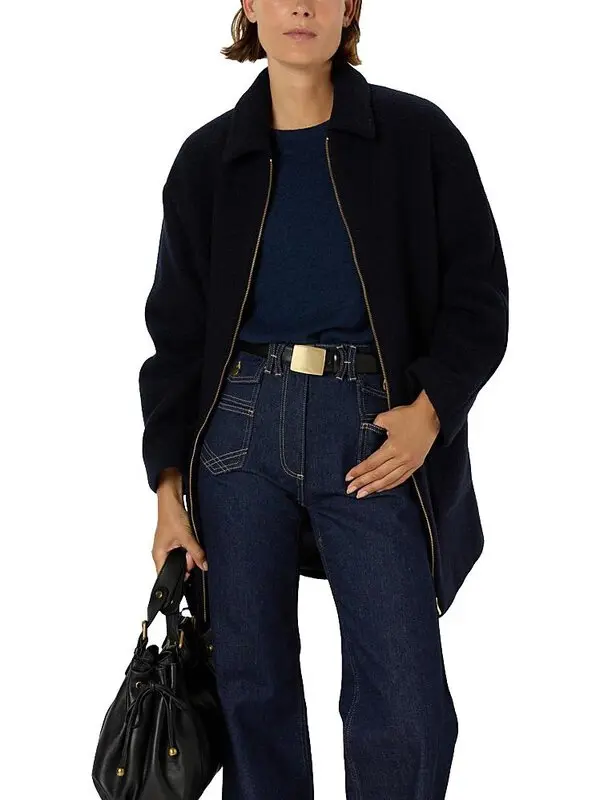Gerard Darel Marr Wool Coat - Navy