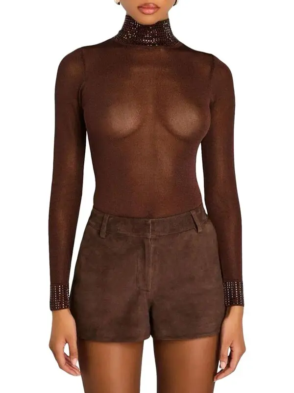 Retrofete Naya Suede Shorts - Brown