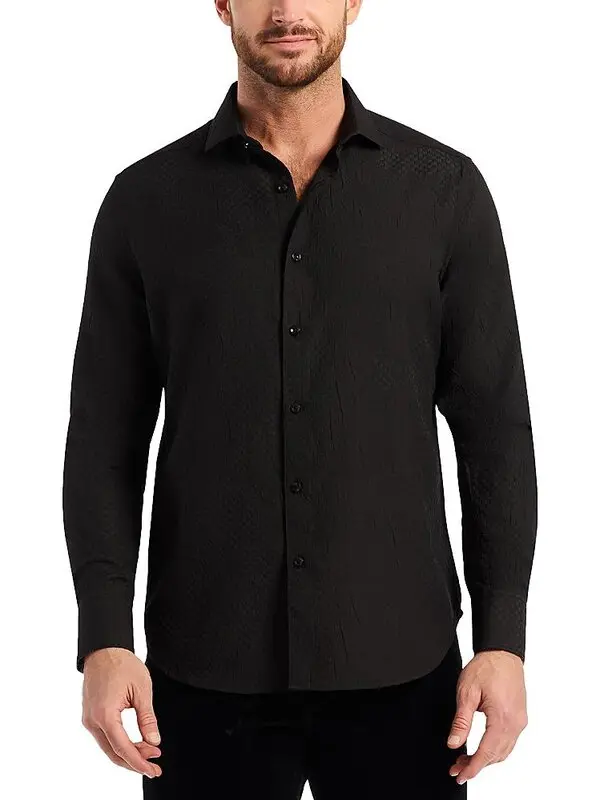 Robert Graham Devonshire Long Sleeve Woven Shirt - Black
