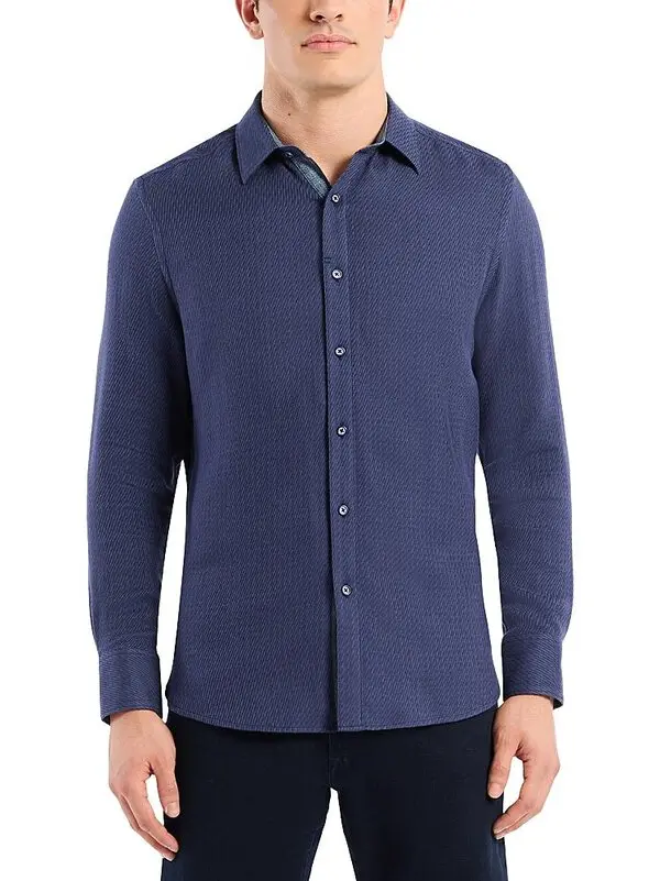 Robert Graham Leonard Long Sleeve Woven Shirt - Indigo