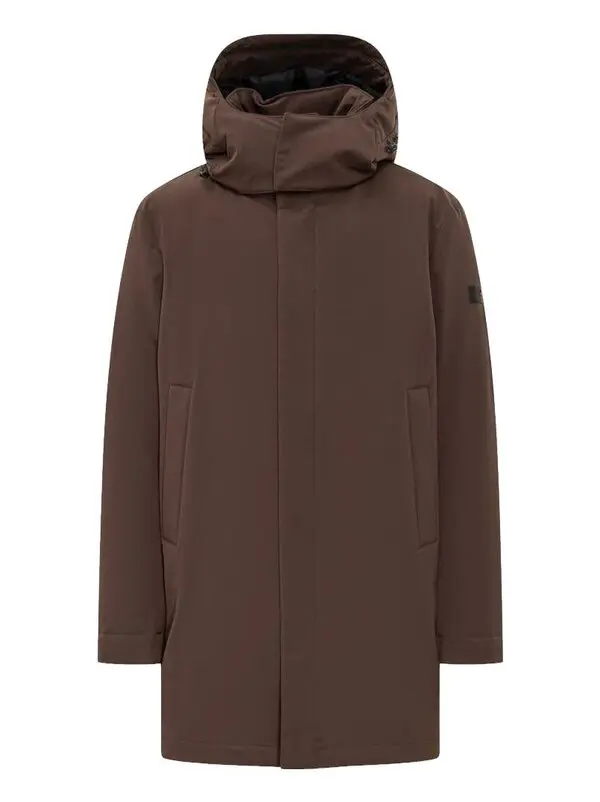 Peuterey Parka With Hood And Hidden Closure - Brown
