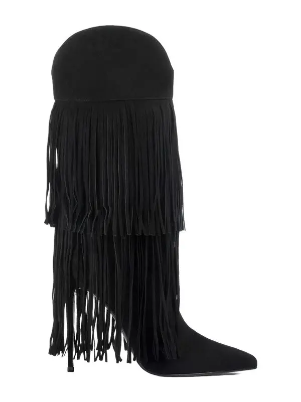 LE SILLA 120mm Andy Fringe Boots - Black
