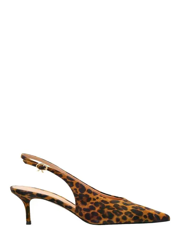 GIANVITO ROSSI Pointed Slingback Pumps - Brown