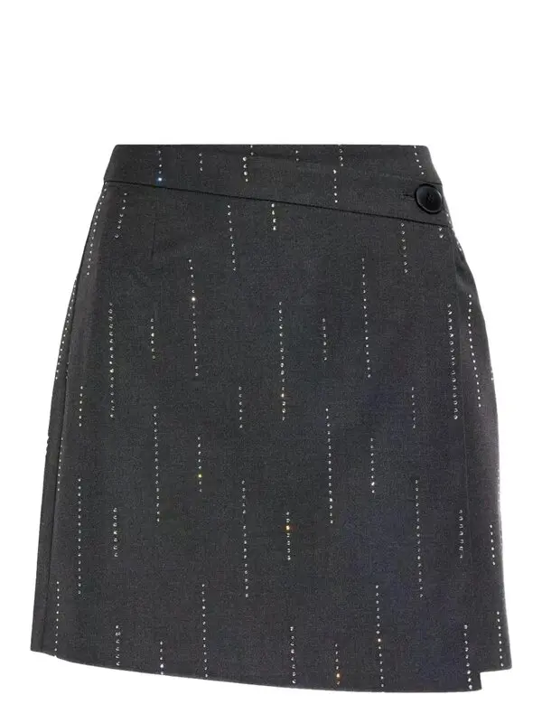 GESTUZ Embellished Mini Skirt - Grey