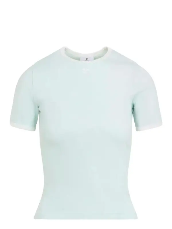 COURREGES Ringer Logo Top - Blue