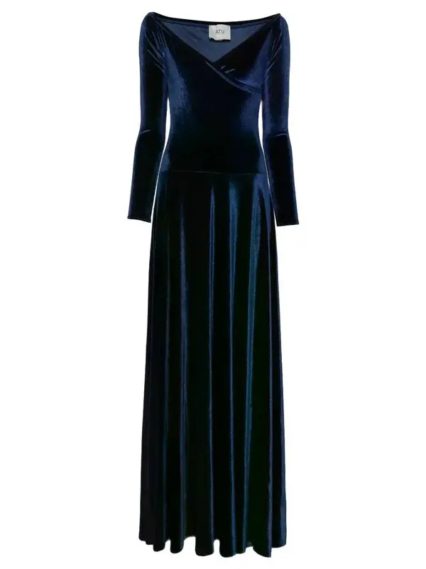 ATU BODY COUTURE Velvet Gown - Blue