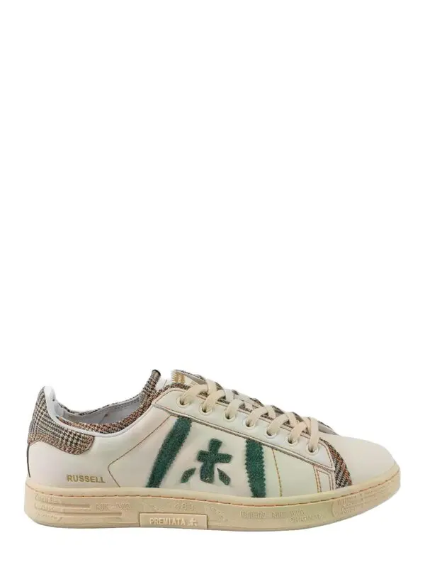 Premiata Russell 7833 Appliqué Sneakers - Neutrals