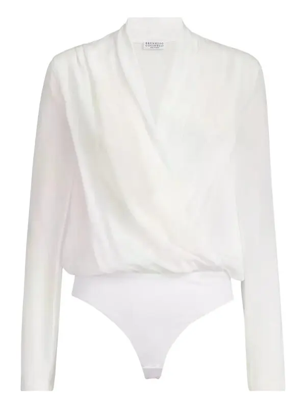 Brunello Cucinelli Wrap-effect Bodysuit - Neutrals