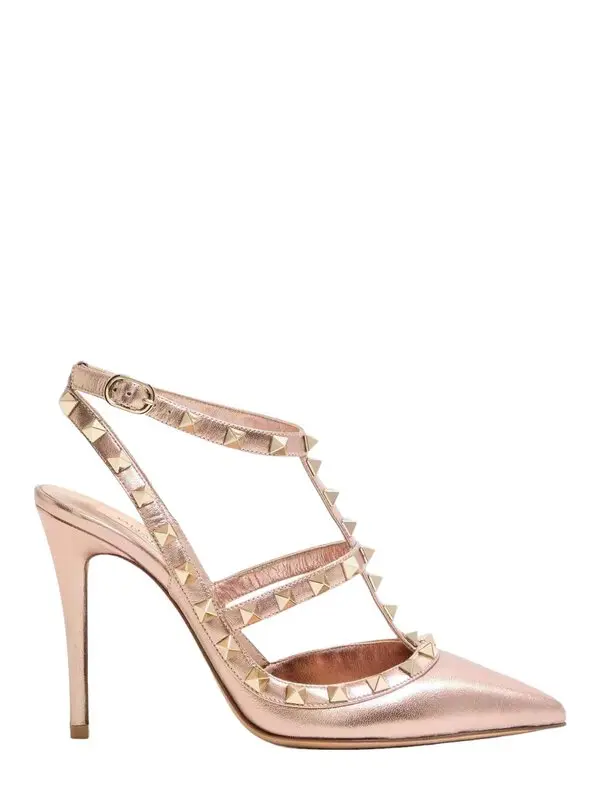 Valentino Garavani 100mm Rockstud Leather Pumps - Pink