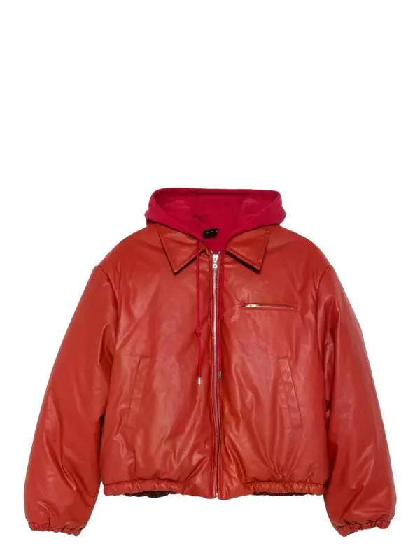 MERYLL ROGGE Hooded Zip Coat - Red