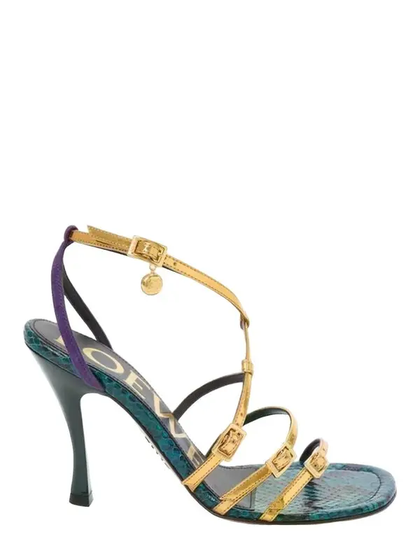 Loewe 90mm Buckle Strap Sandals - Gold