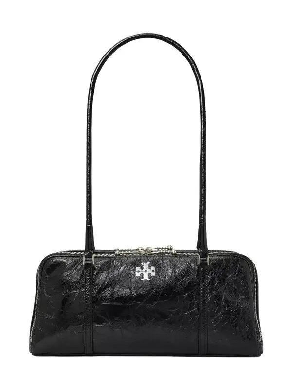 Tory Burch Crinkle-leather Shoulder Bag - Black