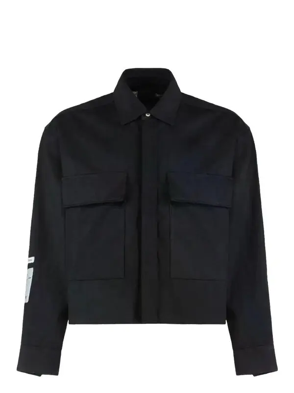 B1ARCHIVE Chest-pockets Overshirt - Black