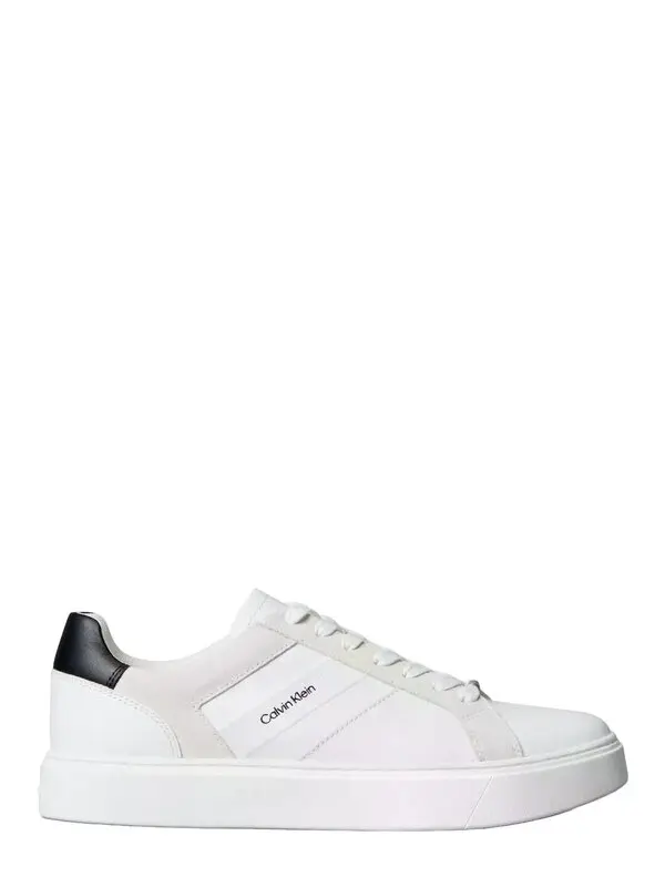Calvin Klein Leather Panel Sneakers - White